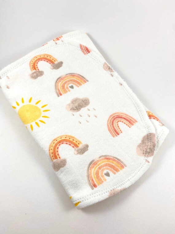 Personalized sun burp cloth Cloud Burp cloth Rainbow burp | Etsy