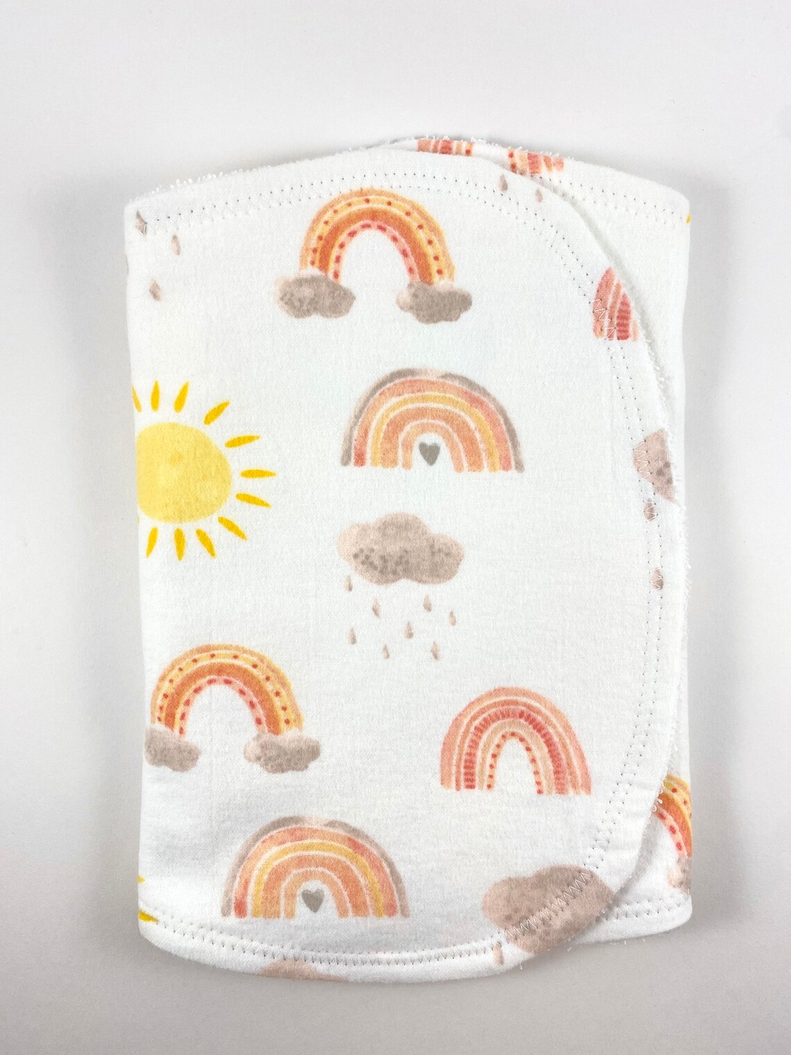 Personalized sun burp cloth Cloud Burp cloth Rainbow burp | Etsy