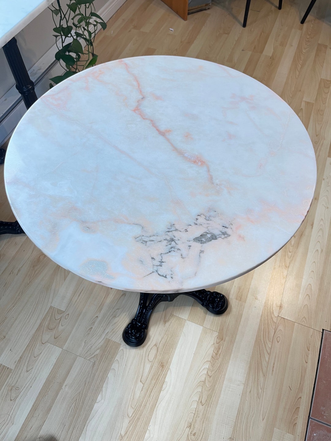 Bistro Table Marble Table Cast Iron Table Base for Dining Height Dining ...