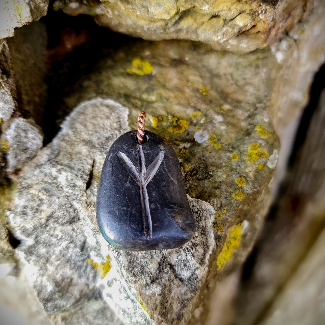 Viking Stone Rune Pendant Orkney Stone - Etsy