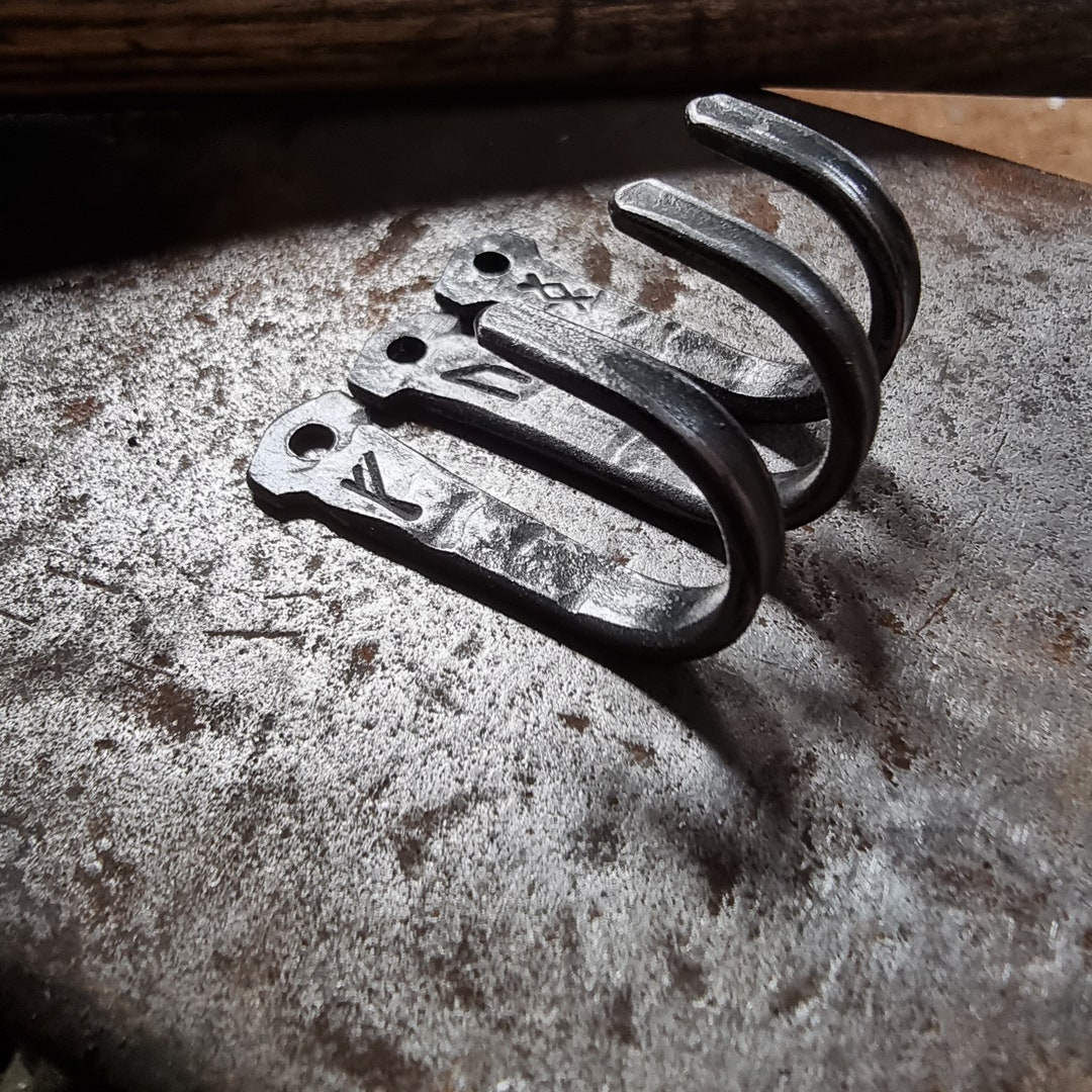 Small Hand-forged Hook - Rustic Decorative Hook With Optional Rune ...