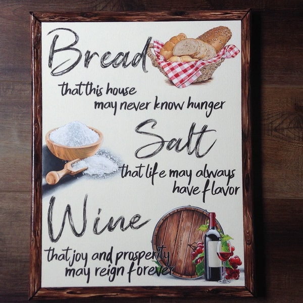 Bread Salt Wine - Etsy