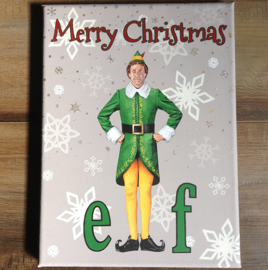 Buddy the Elf Painting Hand-painted Christmas Movie Art North Pole ...