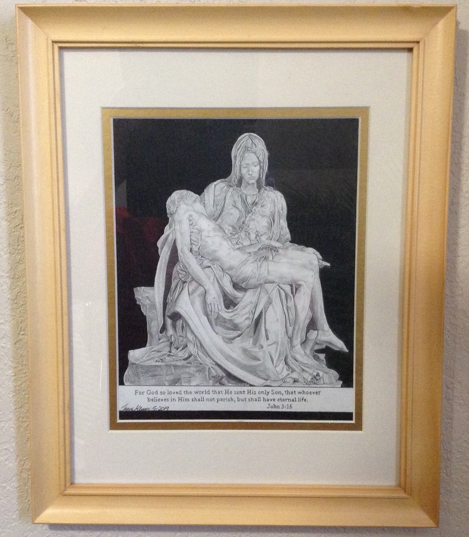 Pieta Drawing Michelangelo Jesus Christ Crucifixion Virgin Mary Pencil ...