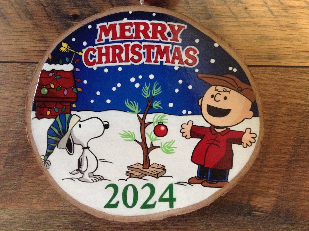 A Charlie Brown Christmas Wood Slice Ornaments Holiday Art Snoopy ...
