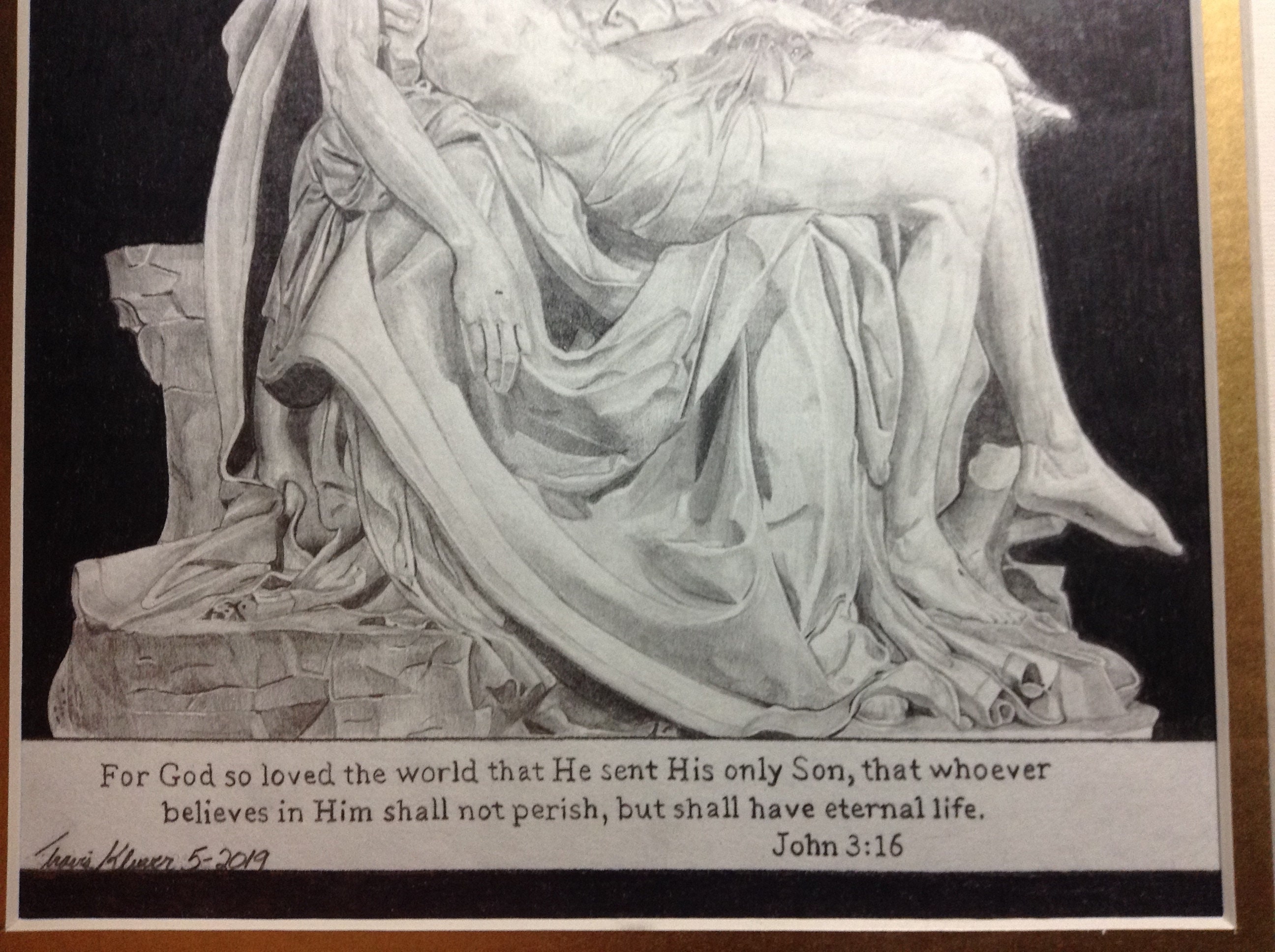 Pieta Drawing Michelangelo Jesus Christ Crucifixion Virgin Mary Pencil ...