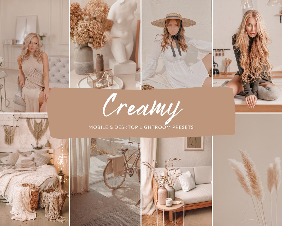 11 Mobile & Desktop Lightroom Presets CREAMY, Beige Presets, Boho ...