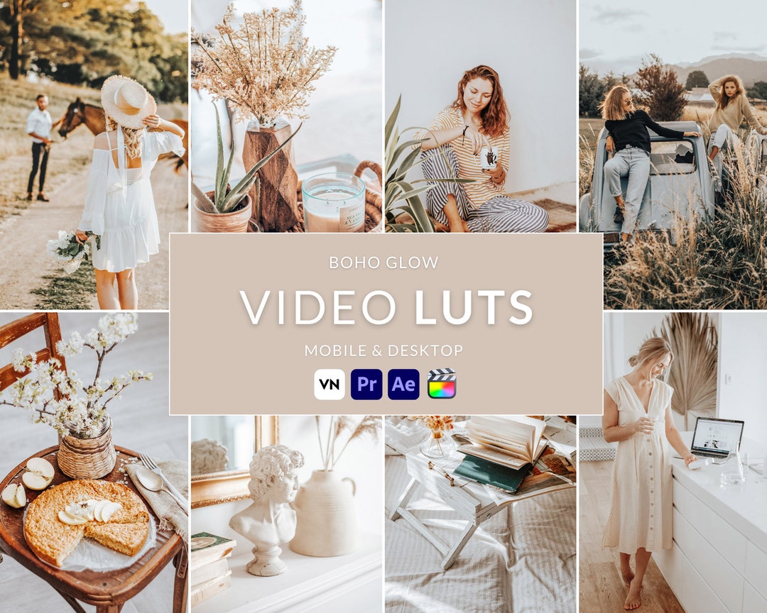 10 Boho Glow Video Luts, Final Cut Pro Luts, Film Luts, Luts Video ...