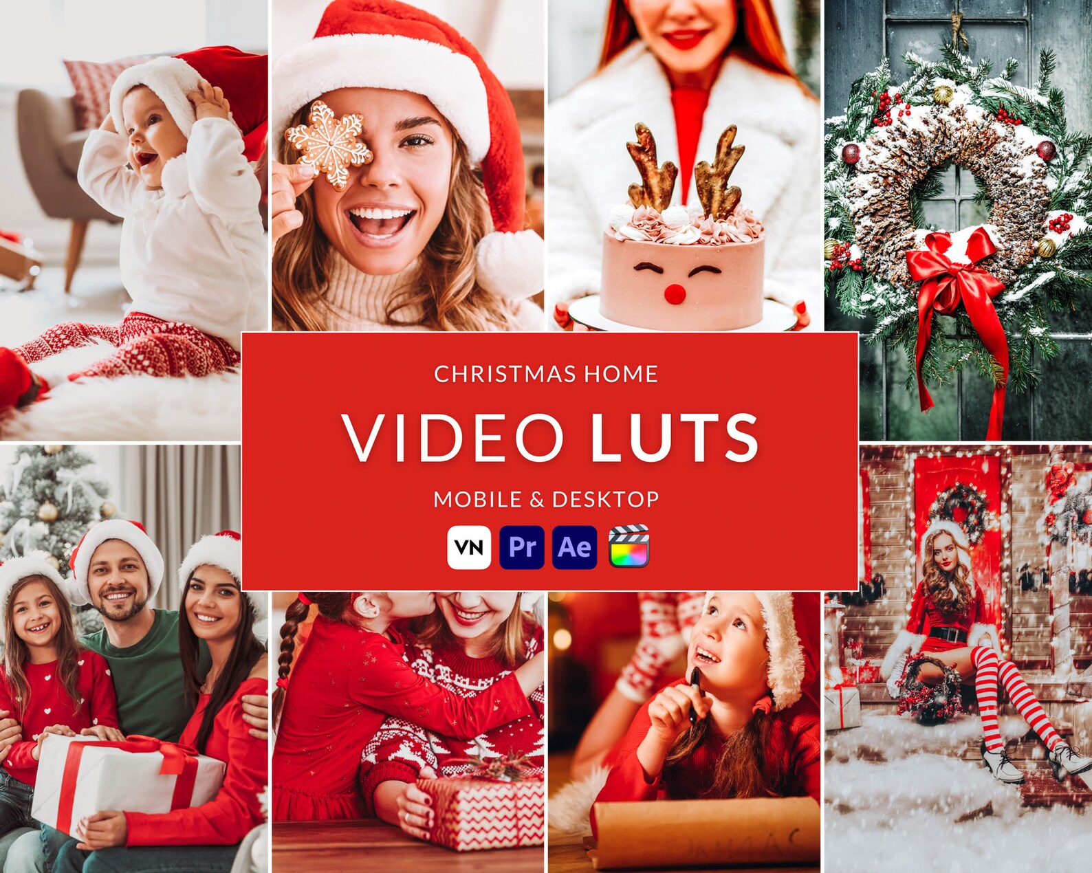 8 Christmas Home Luts Adobe Premiere Pro Luts Pack Video - Etsy