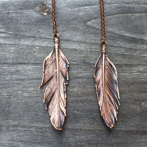 Feather Necklace / Nature Inspired Necklace / Boho Necklace / - Etsy
