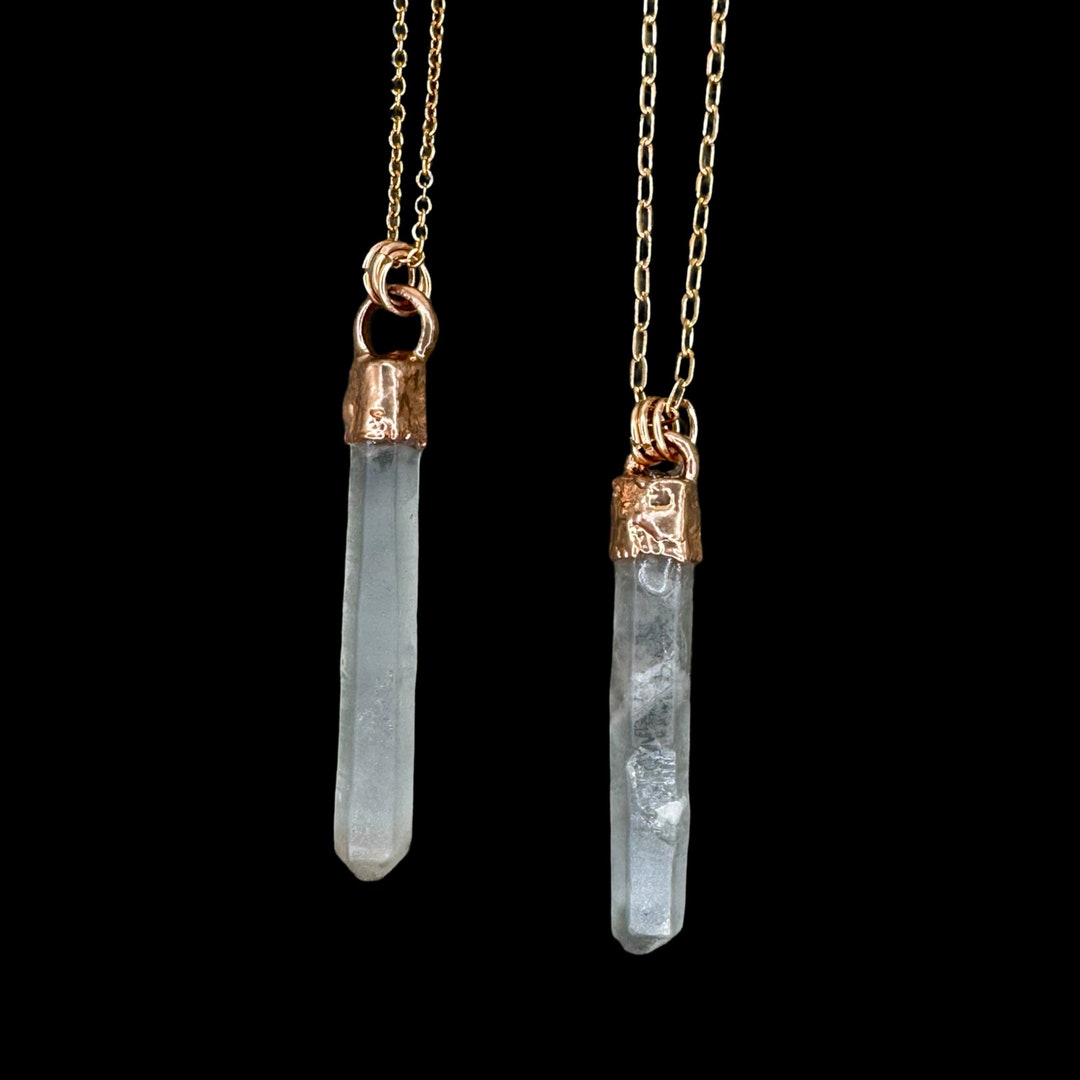 Singing Quartz Crystal Necklace: Raw Electroformed Statement Jewelry - Etsy