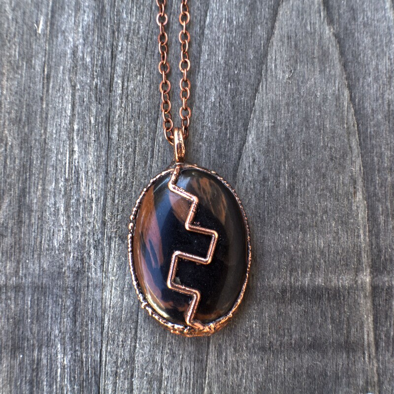 Zig Zag Necklace - Etsy