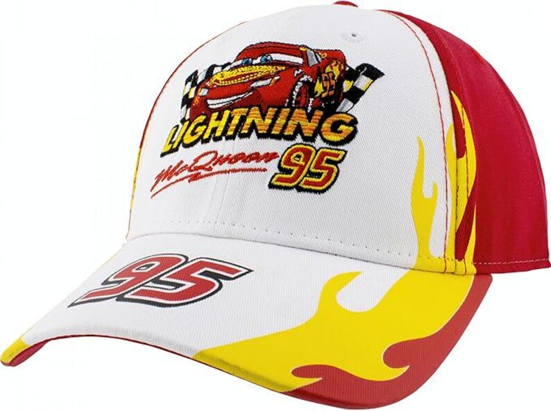 Lightning Mcqueen Cars Hat for Adults – Disney Pixar 95 Ka-chow Red ...