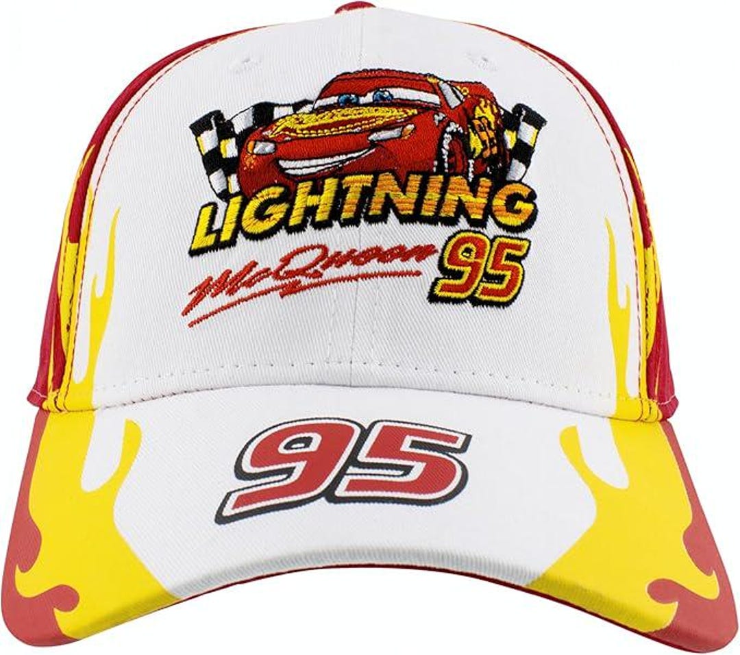 Lightning Mcqueen Cars Hat for Adults – Disney Pixar 95 Ka-chow Red ...