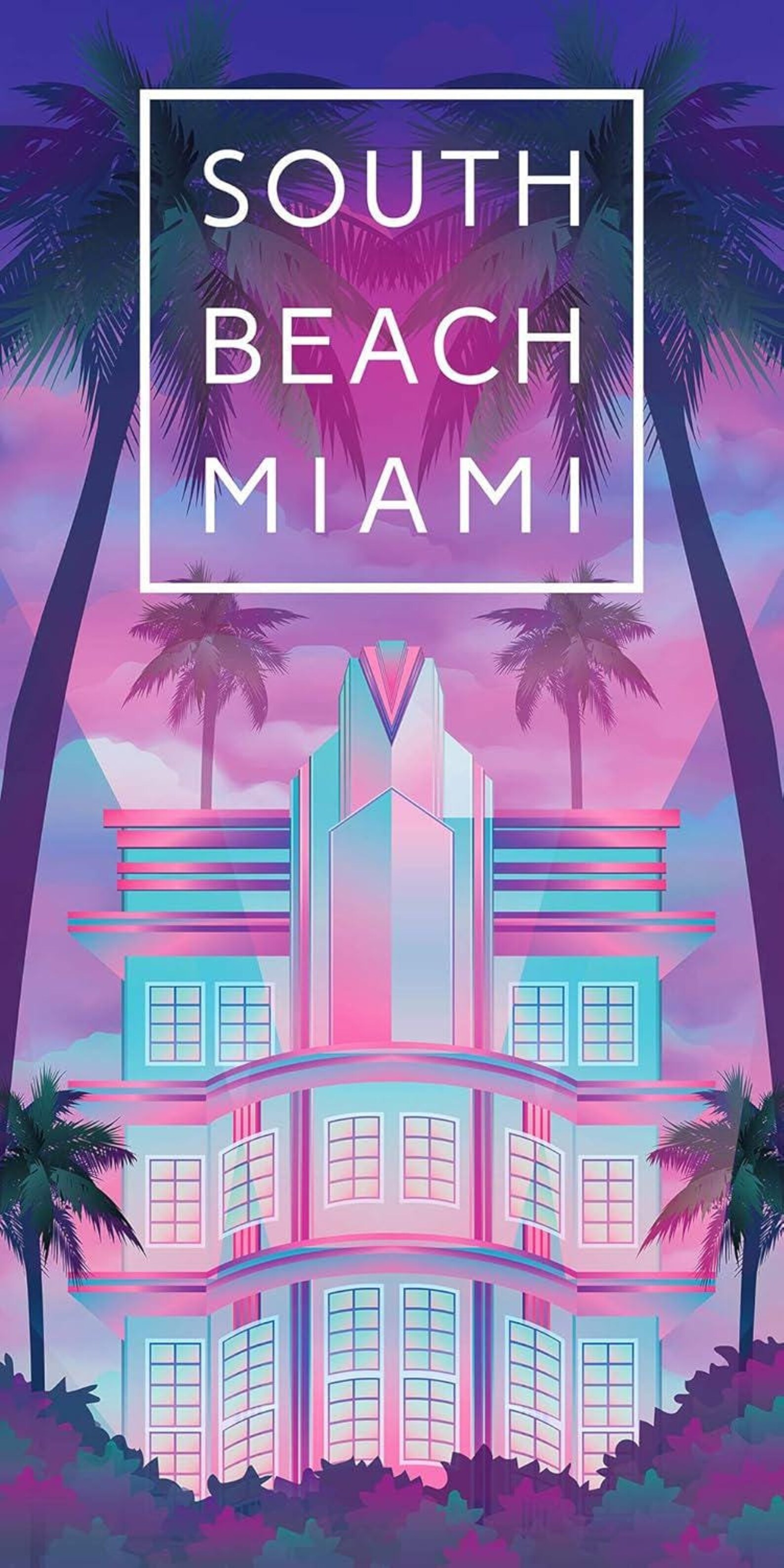South Beach Miami Beach Towel - Vibrant & Stylish 30" X 60" - Perfect ...