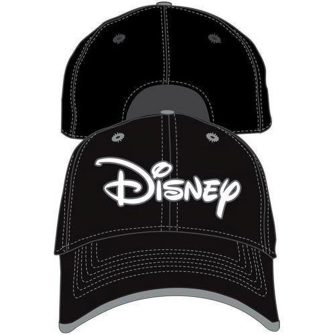 Vintage Adult Baseball Hat Disney Logo Script, Black Adjustable Cap - Etsy