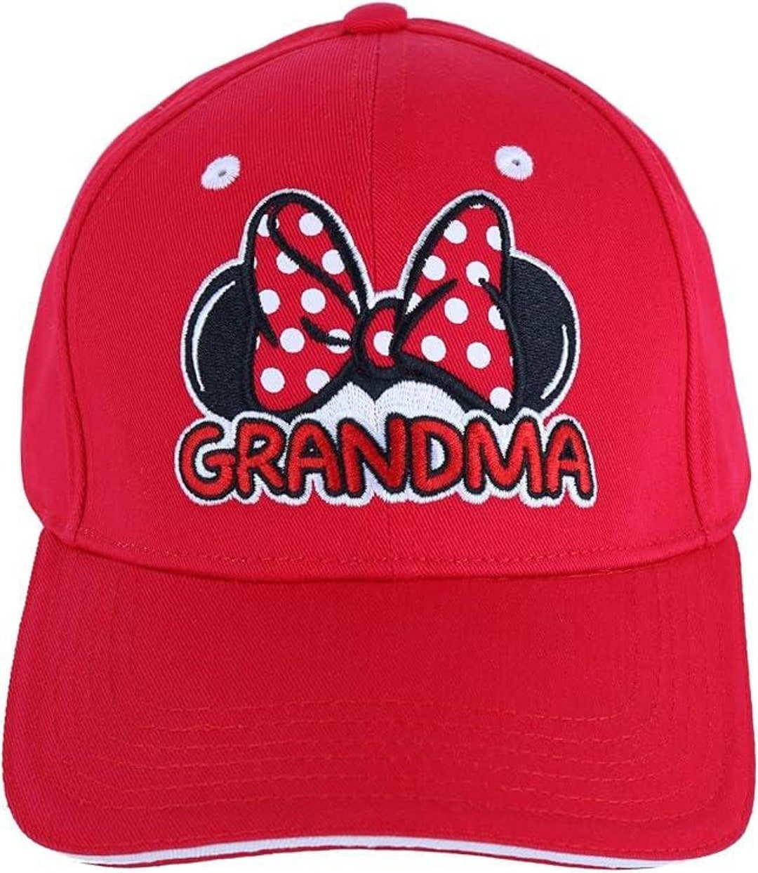 Vintage Women's Minnie Mouse Grandma Fan Baseball Cap, Red Adjustable ...