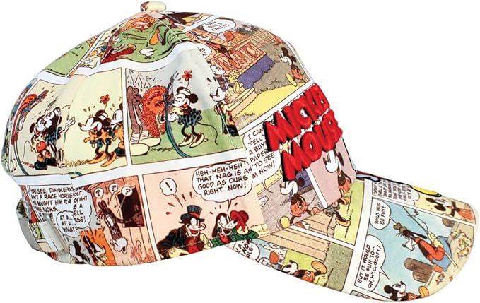Disney Mickey Mouse Comic Book Print Snapback Hat - Adjustable Baseball ...