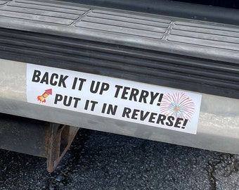 Back up Bumper Sticker - Etsy