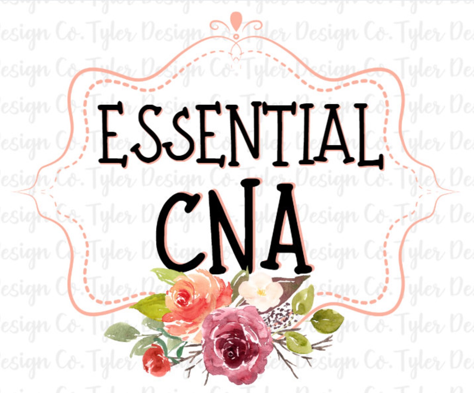 Essential CNA Sublimation Floral Frame COVID Support - Etsy