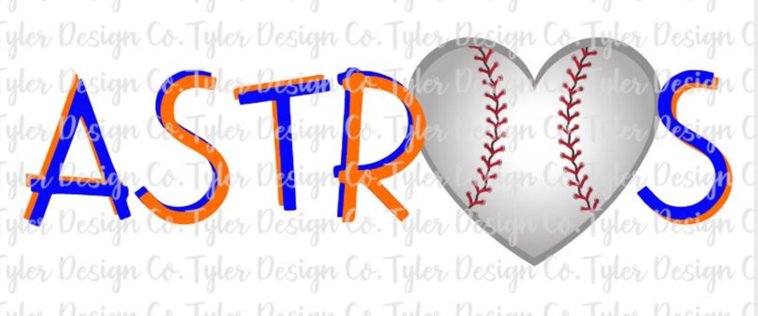 Astros Heart, Sublimation Digital Design Download, PNG File, Instant ...