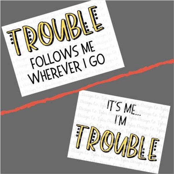 Trouble Follows Me Svg - Etsy Australia