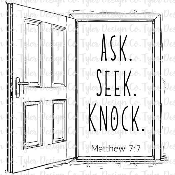 Ask Seek Knock - Etsy