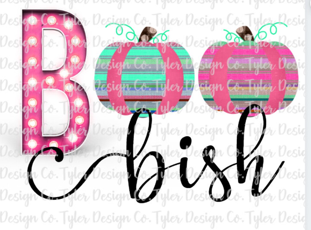 BOO BISH Pumpkin Funny Sublimation Fall Halloween - Etsy