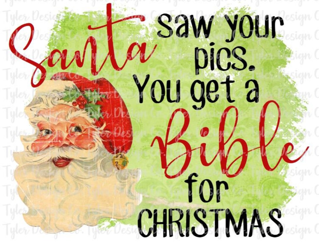 Funny Santa Bible Christmas PNG - Sublimation Design (digital Download ...