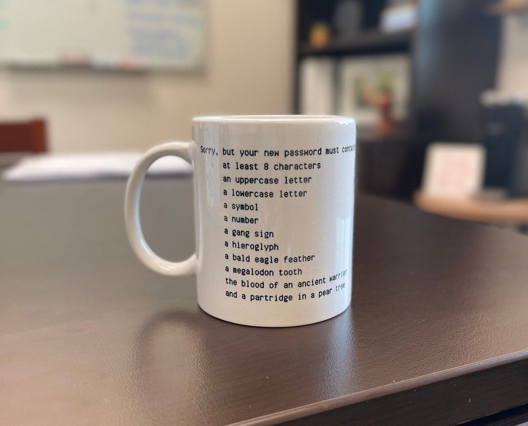 Funny Password Mug: IT System Administrator Gift, 11oz Coffee Cup - Etsy