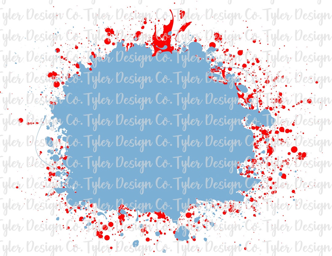 Red and Blue Paint Splatter Background (digital Download) - Etsy