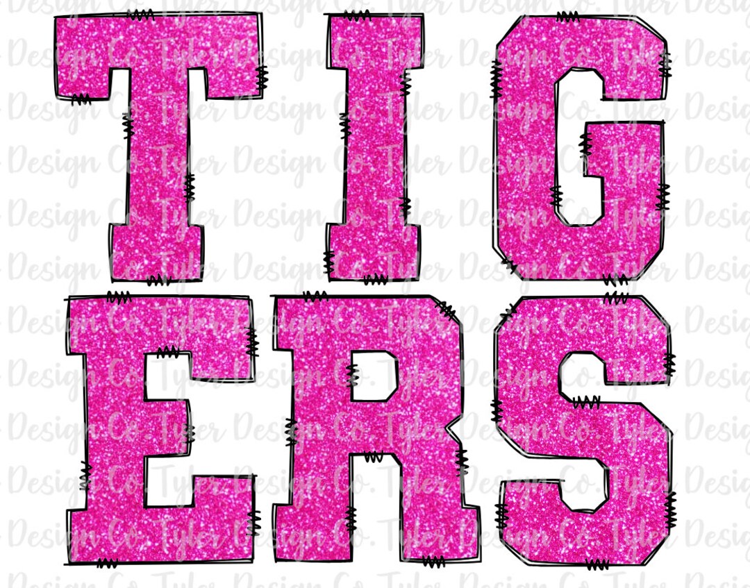 Pink Glitter Tigers, Sublimation, School Spirit Design, Pink Out, Not ...