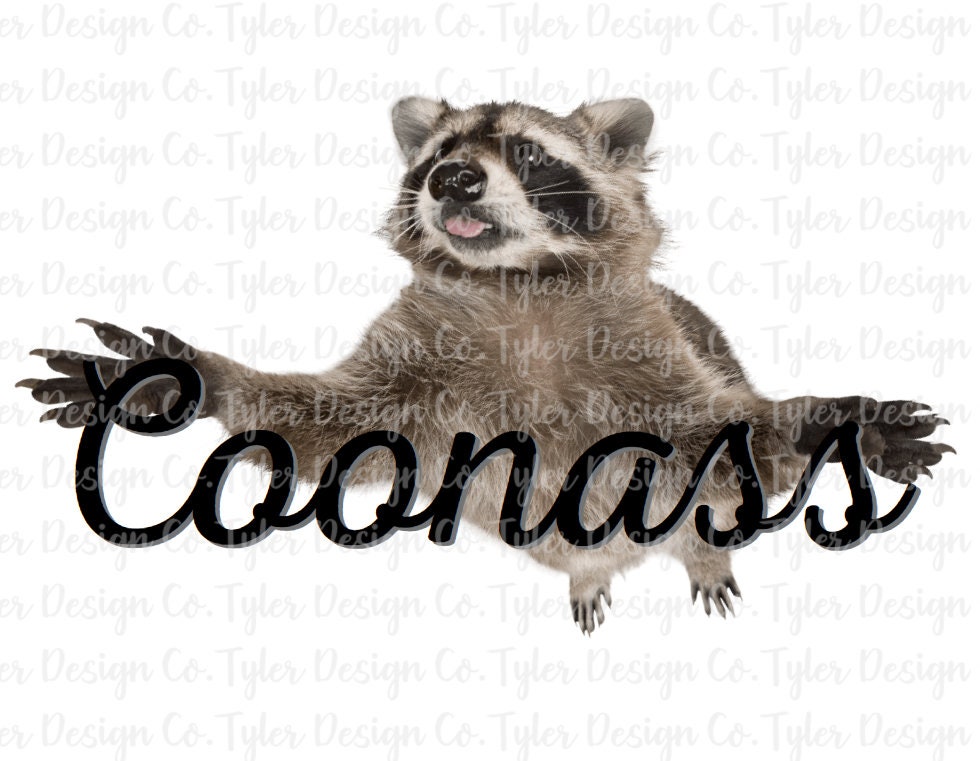 Cajun Coonass Raccoon Funny Digital Design Louisiana - Etsy