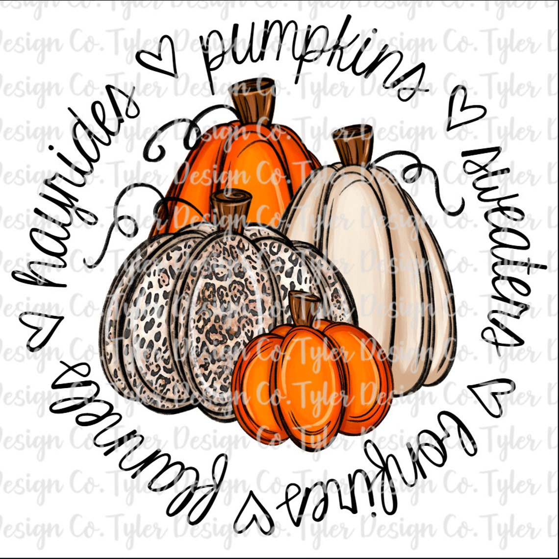 Fall Pumpkins PNG Clipart for Fall Hayrides Pumpkins - Etsy