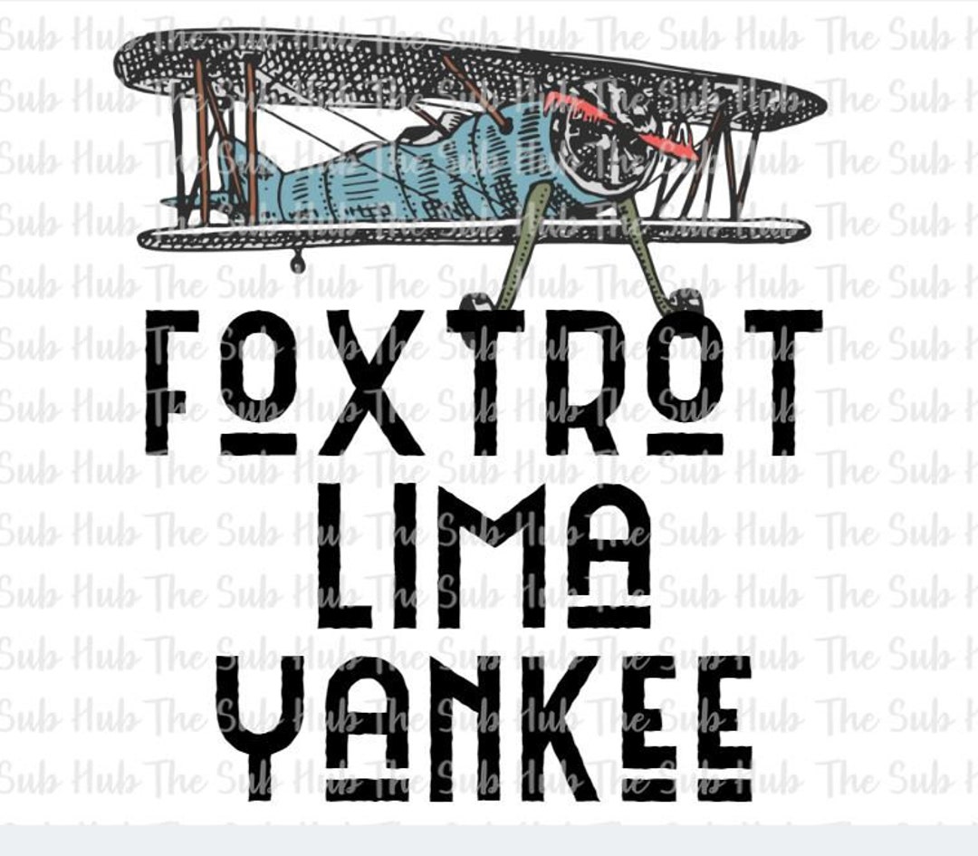Vintage Airplane Clip Art: Foxtrot Lima Yankee Design (PNG File) - Etsy