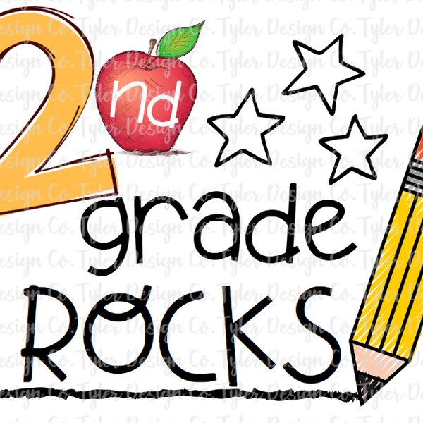 2nd Grade Rocks - Etsy