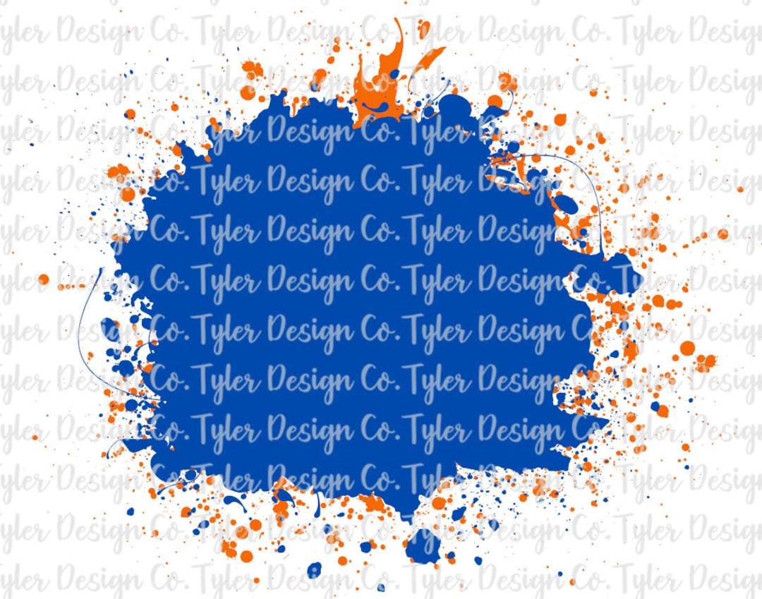 Blue and Orange Background, Paint Splatter, Splash Backdrop, Digital ...