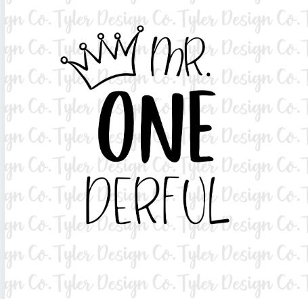 Mr ONE Derful V2, First Birthday, Cake Smash Shirt Design, Mr ...