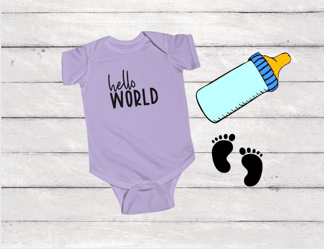 Hello World Baby Outfit Perfect Baby Shower Gift | Etsy