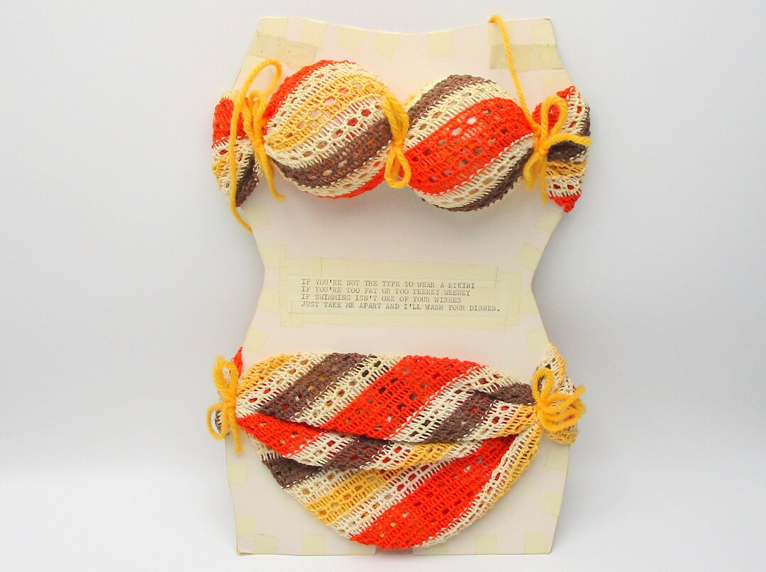 Vintage Bikini Dish Cloth - Dandtbarnfinds - Etsy