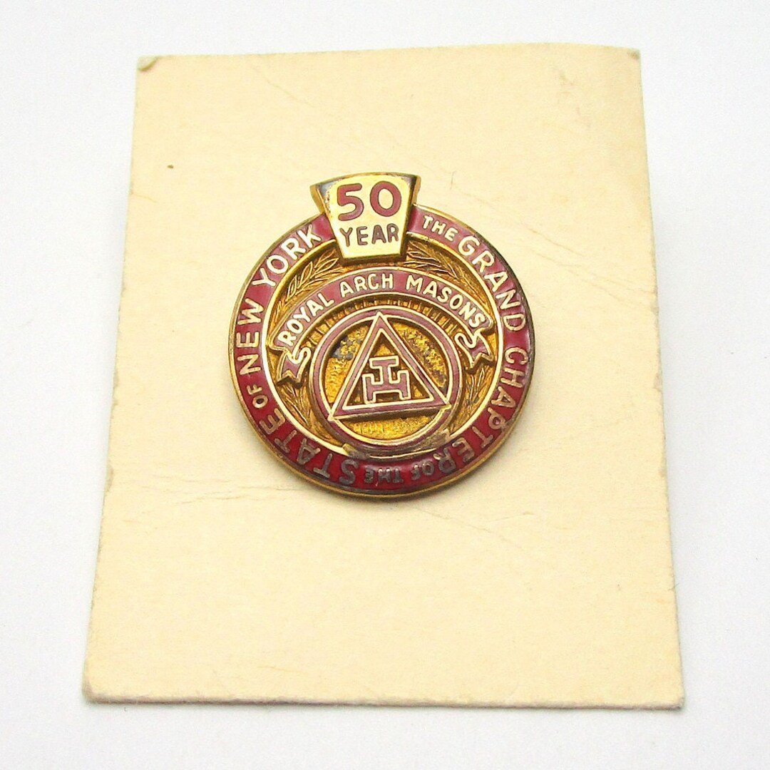 Royal Arch Masons 50th Year Lapel Pin - Dandtbarnfinds - Etsy