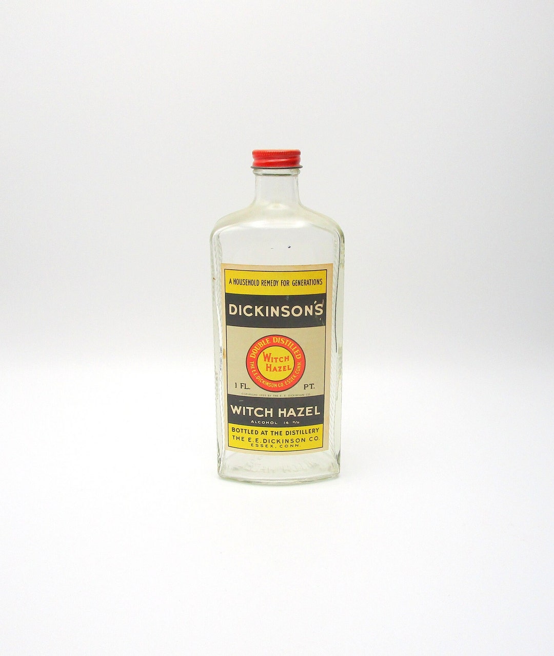 Vintage Dickinson’s Witch Hazel Bottle - Dandtbarnfinds - Etsy
