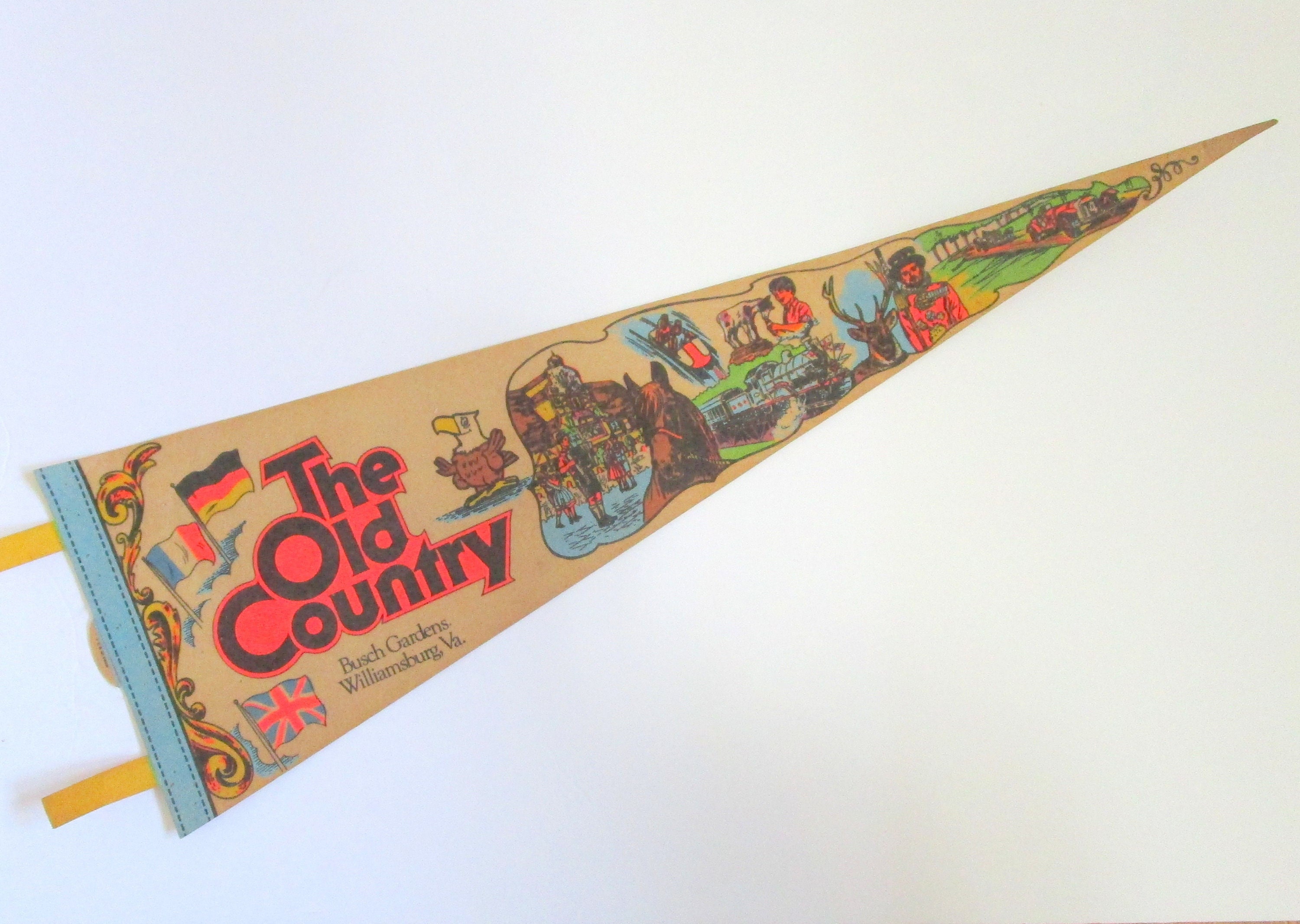 Vintage Pennant the Old Country Bush Gardens Williamsburg Va ...