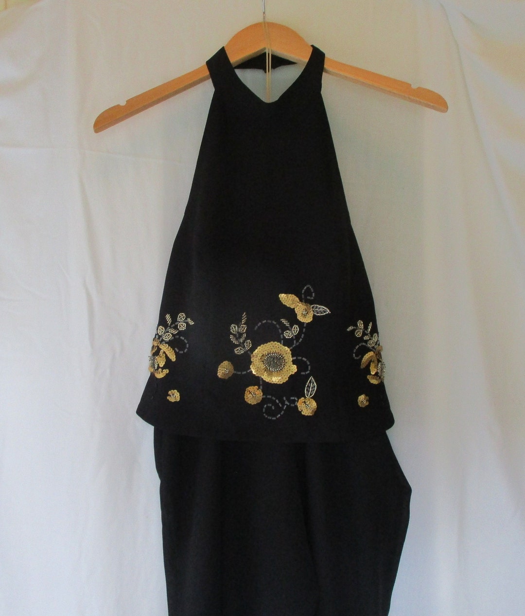 Joseph Ribkoff - Beaded Pants and Halter - Dandtbarnfinds - Etsy