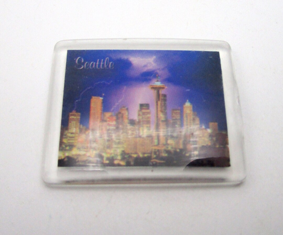 Vintage Seattle Refrigerator Magnet - Dandtbarnfinds - Etsy