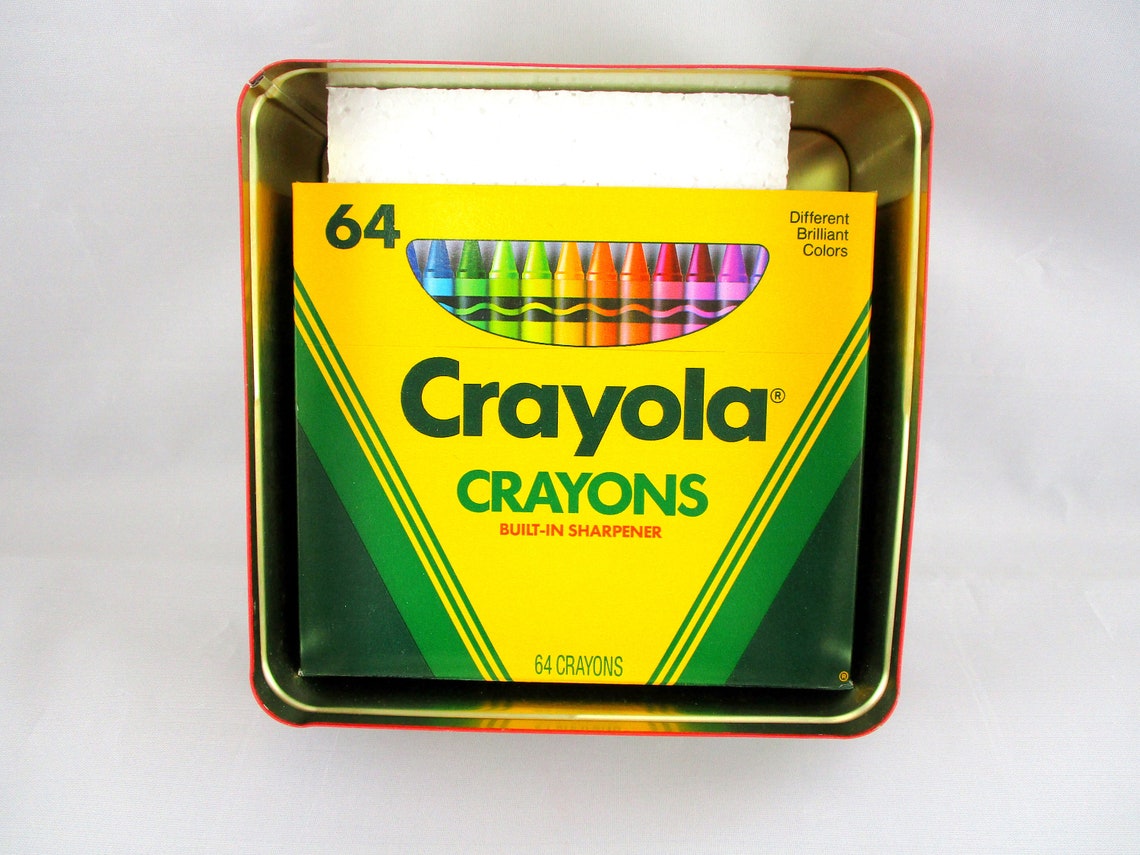 Crayola Crayon Tin Christmas Vintage Crayola Holiday Tin | Etsy