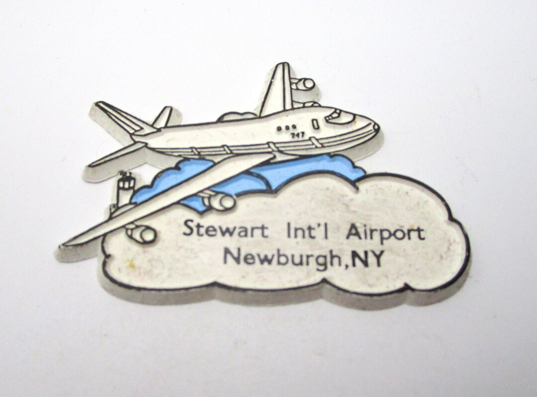 Vintage Stewart Airport Refrigerator Magnet - Dandtbarnfinds - Etsy