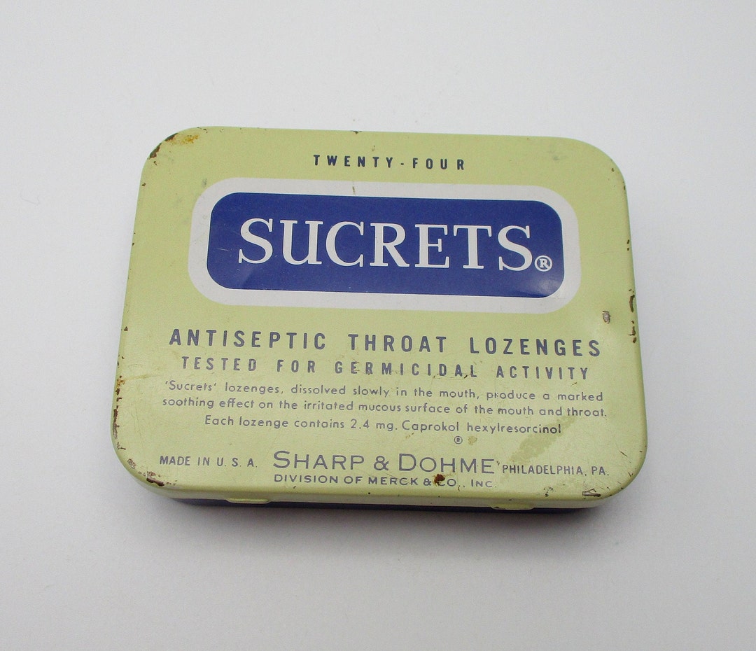 Vintage Sucrets Tin - Dandtbarnfinds - Etsy