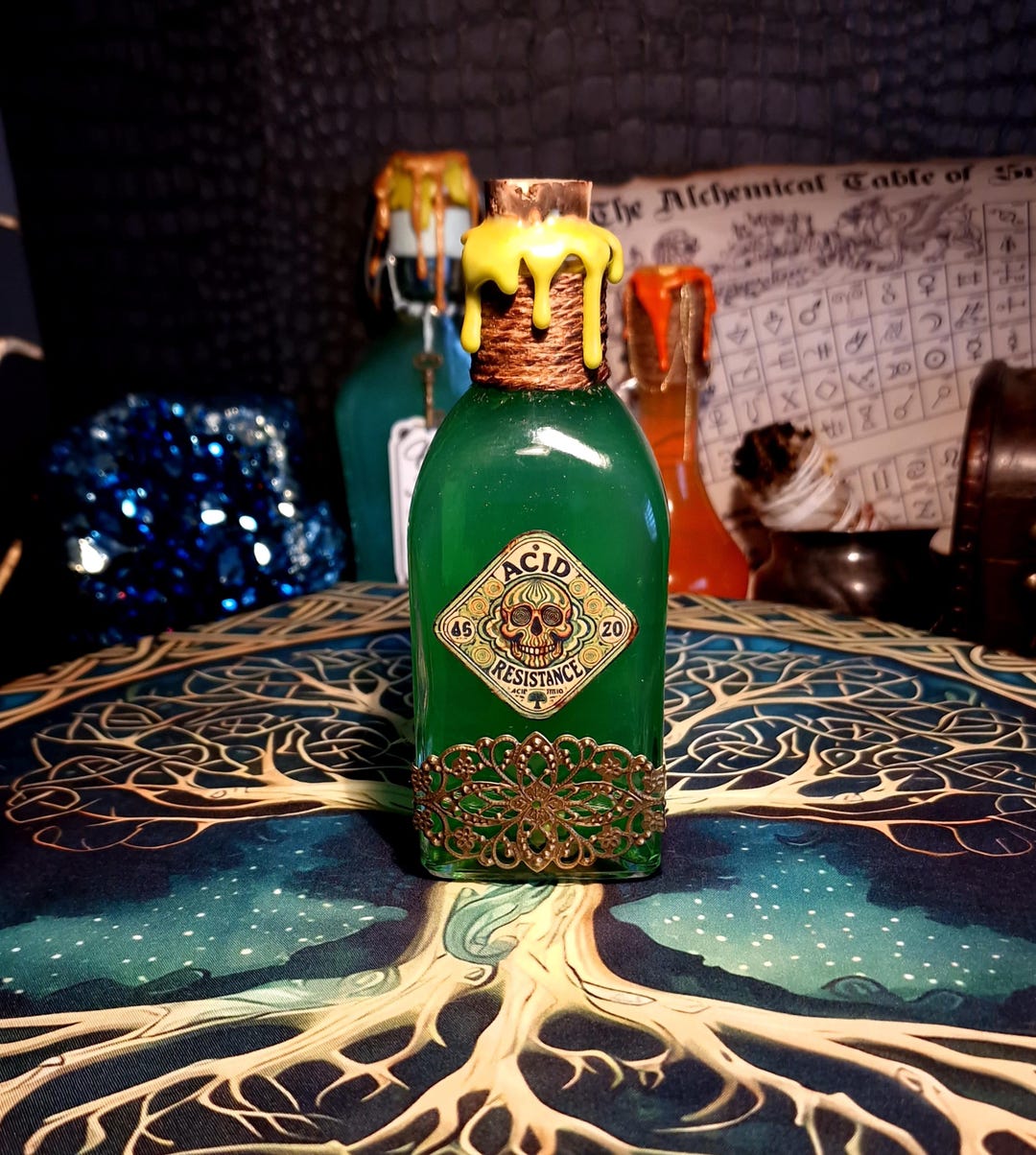 Potion Bottle POTION of ACID RESISTANCE Magic Brew Baldur's Gate Bdg3 ...