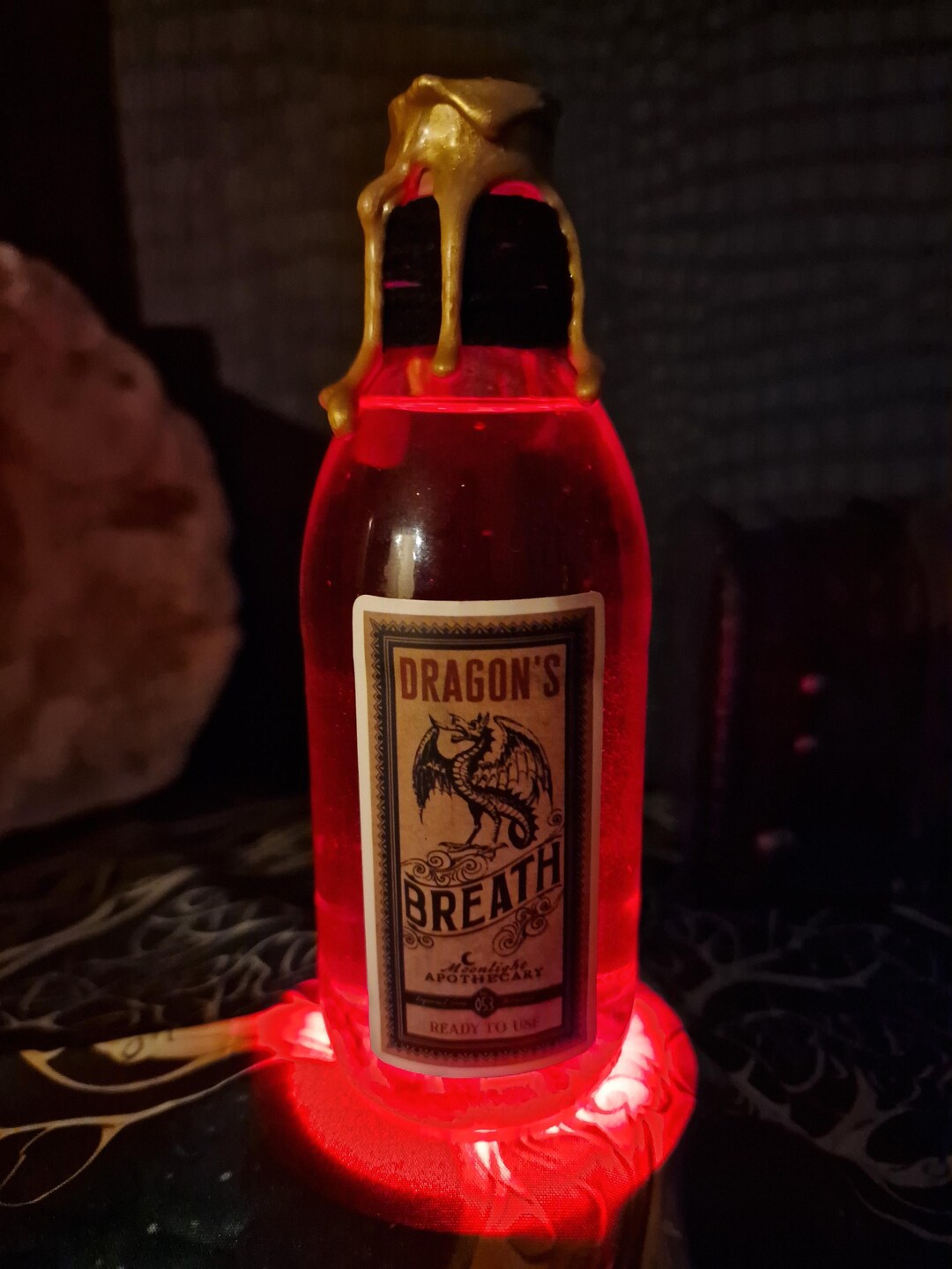 Potion Bottle DRAGON'S BREATH Color Changing Brew Red - Etsy